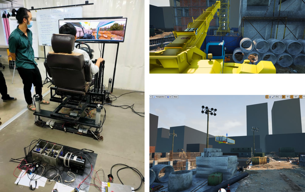 Crane Simulation, for virtual crane operation training. - PMUC